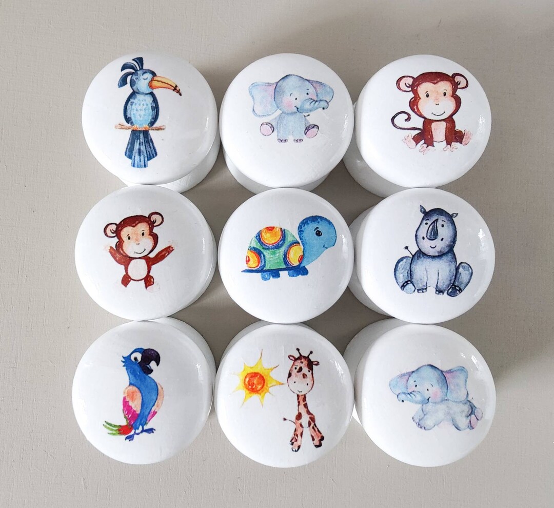Jungle Animal Drawers Knobs. Jungle Theme Animal Door Knobs. - Etsy