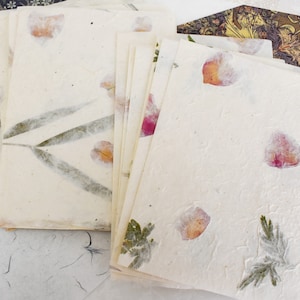 Handmade Natural Textures Paper, Botanical Handmade Paper, Mulberry ...