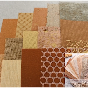 15 Sheets Multi-colored Textured Paper and Mesh Mixed Pack ...