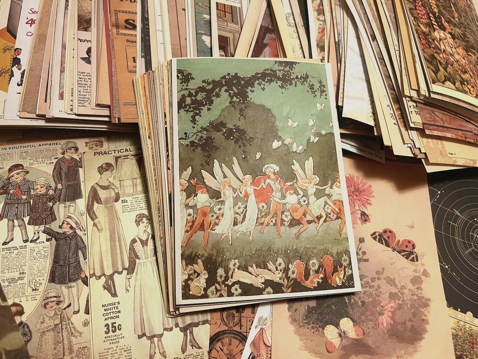 60 Sheets Decorative Paper Grab Bag, Scrapbook Paper, Ephemera Paper ...