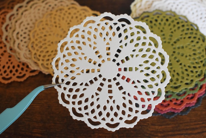 Die Cut Special Paper Doilies, Multi-colored Paper Lace Pad ...