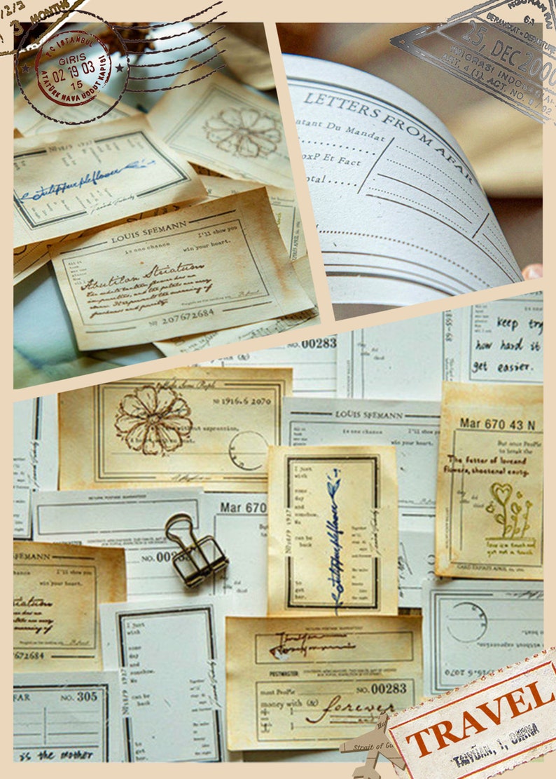 Grass Class Paper Memo Notes Sets, Memo Sheets, Junk Journal, Deco ...