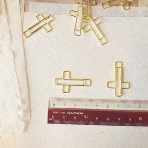 Gold / Rose Gold / Bronze Cross Paper Clips, Planner Accessories ...
