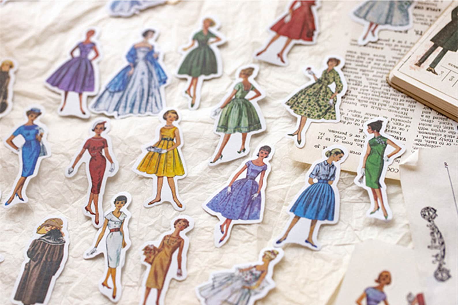 Vintage Fashion Show Stickers Pack Girl Lady Fashion 1950s - Etsy