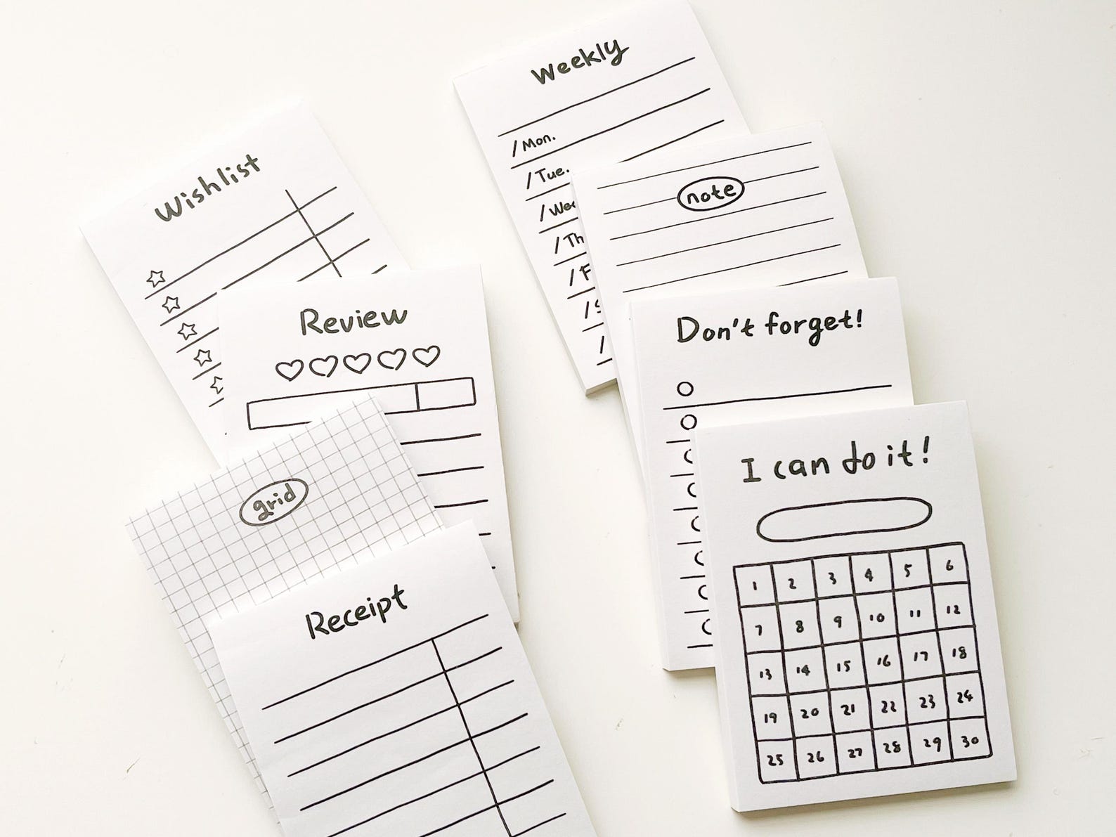 50 Sheets Memo Notes, Schedule Notes, Weekly Plan, to Do List, Tracker ...