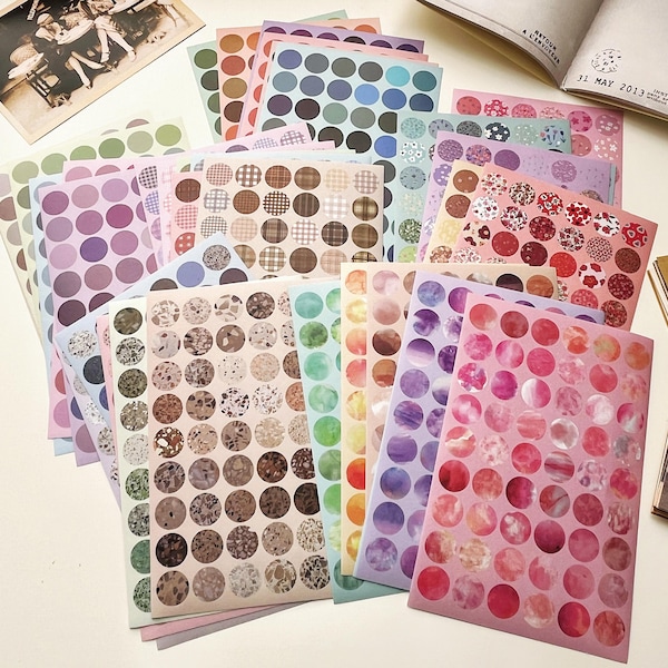 Coloured Dot Stickers - Etsy