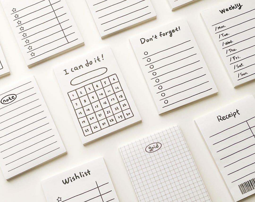 50 Sheets Memo Notes, Schedule Notes, Weekly Plan, to Do List, Tracker ...