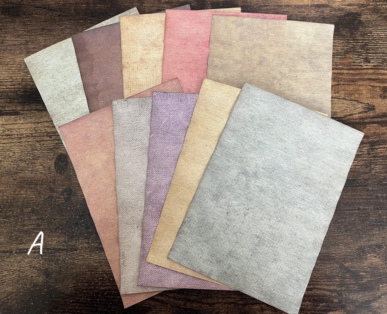 10 Sheets Aged Dyed Paper, Vintage-style Dyed Deco Paper for ...