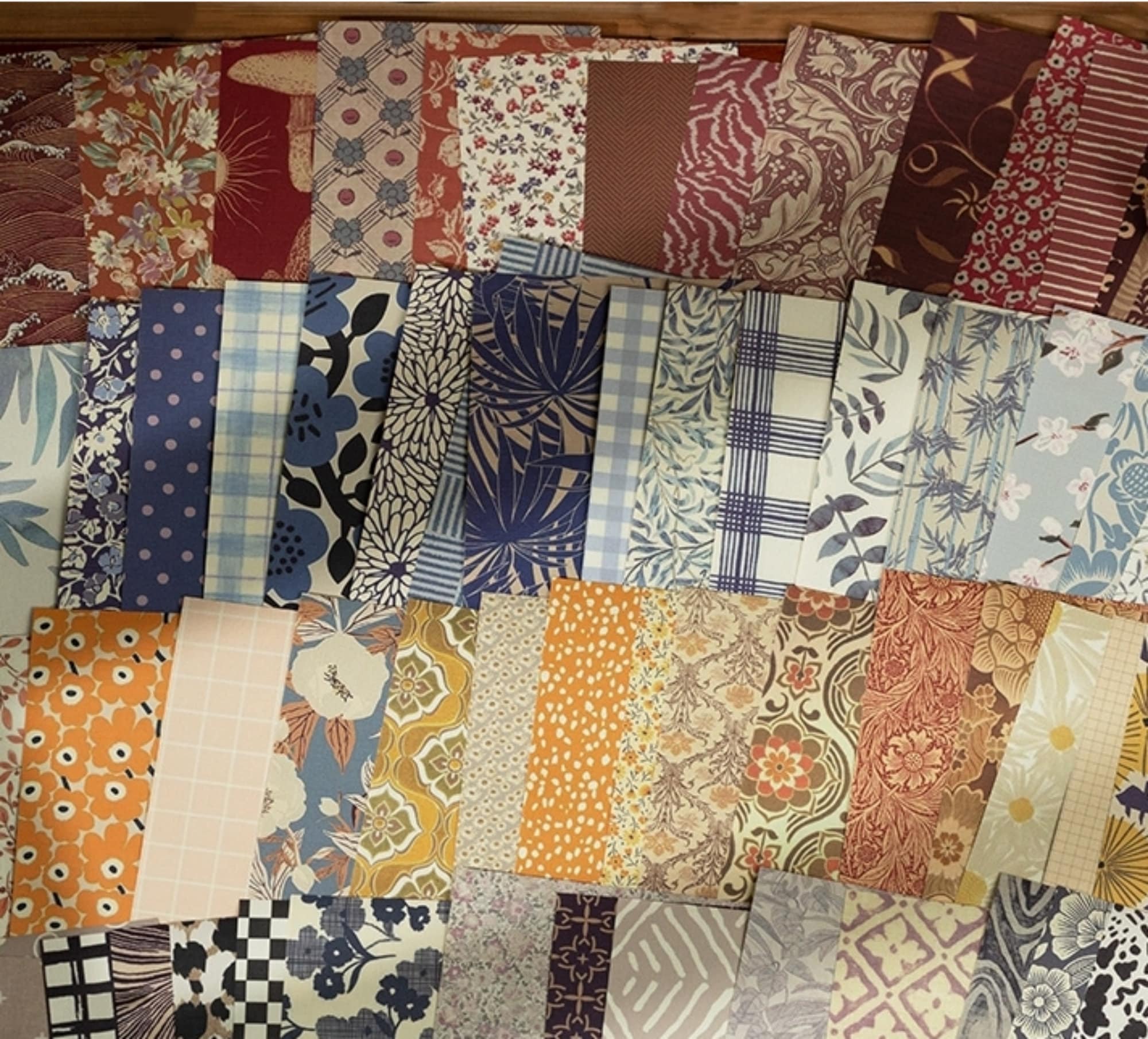 Vintage Artistic Prints Decorative Paper Set, Colorful Deco Paper for ...