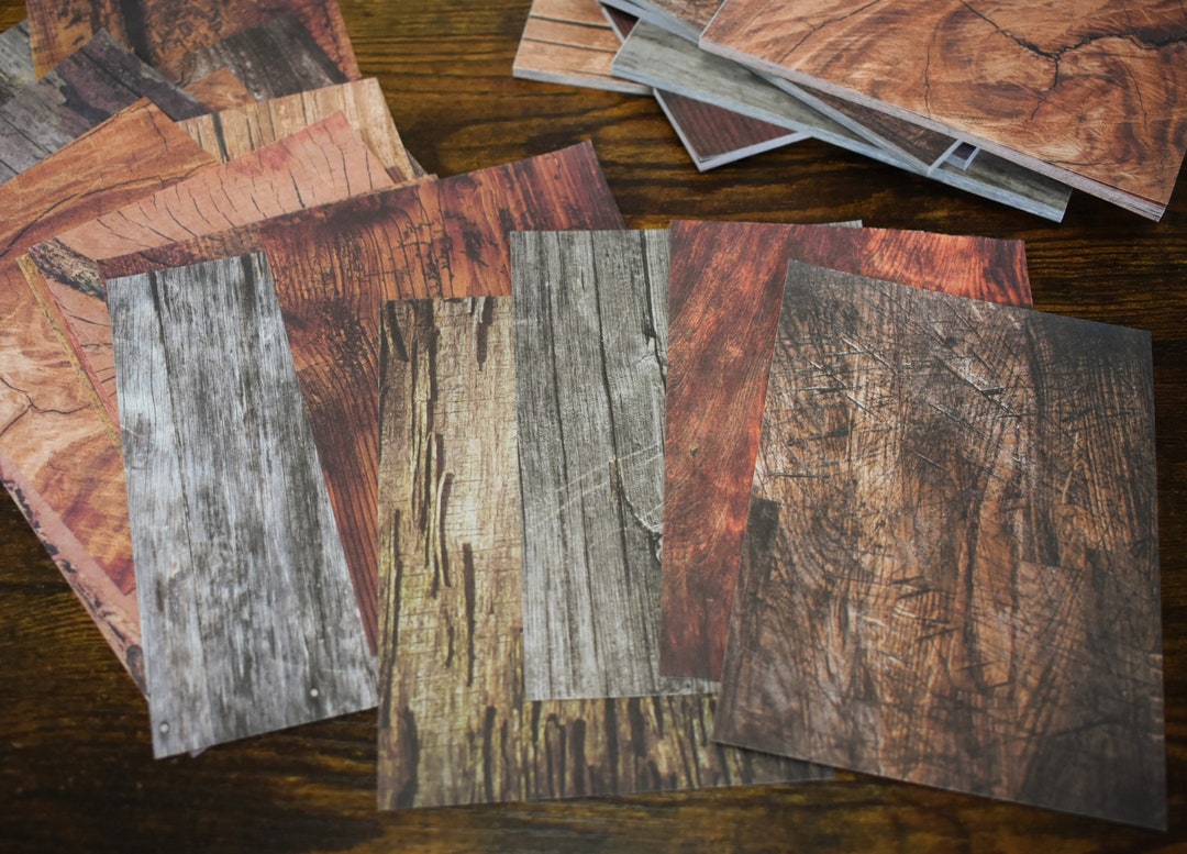 Retro Wood Grain Style Scrapbooking Paper Booklet for Junk Journal ...