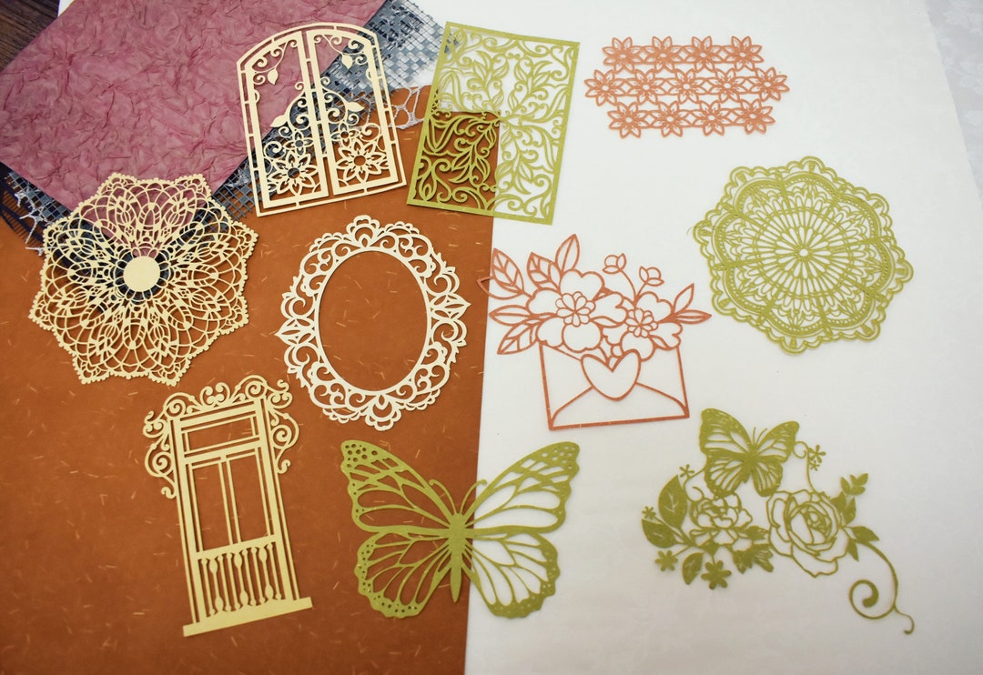 Hollow Out Lace Paper Sets, Die Cut Deco Collage Paper for Scrapbook ...