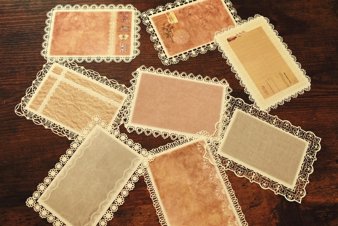 Retro Hollowed Lace Note Paper, Memo Note, Deco Paper, Scrapbook Paper ...