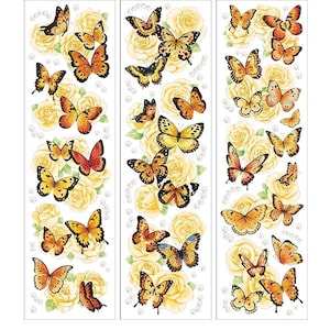 Butterfly PET Strips Stickers Sheets Kit, Shining Butterfly Stickers ...