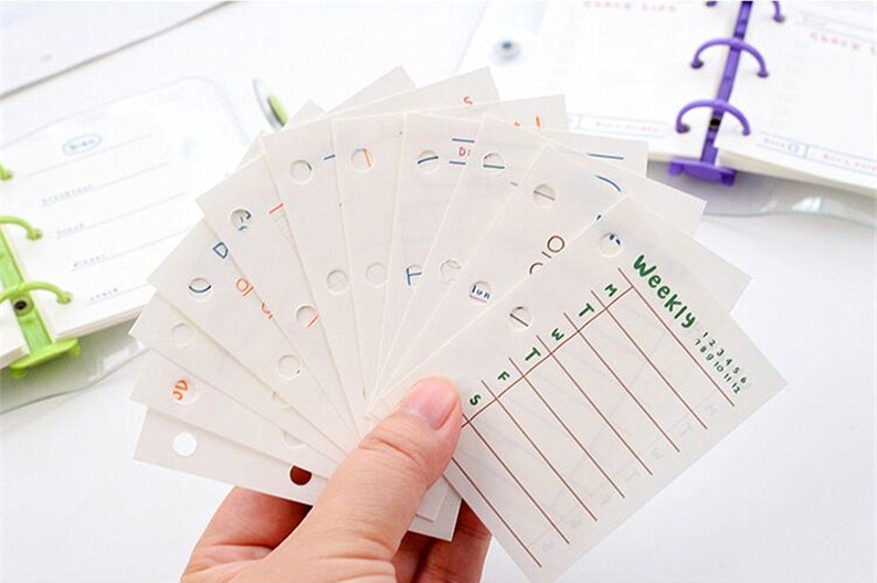 3 Holes Mini Binder Insert Paper Inser Plastic Pocket MINI - Etsy