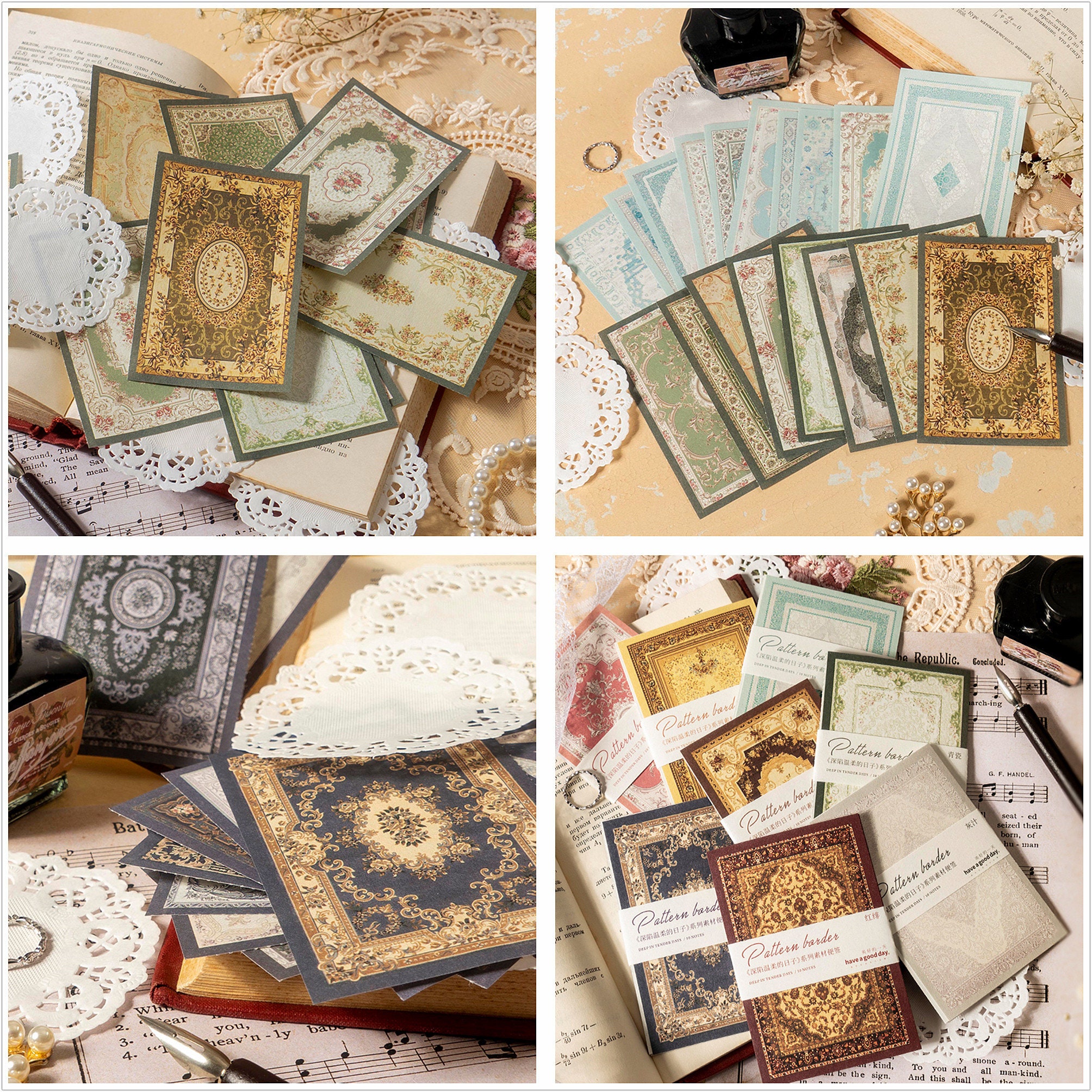 Retro Design Scrapbooking Paper Pack Organ Folding Decorative | Etsy