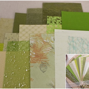15 Sheets Multi-colored Textured Paper and Mesh Mixed Pack ...