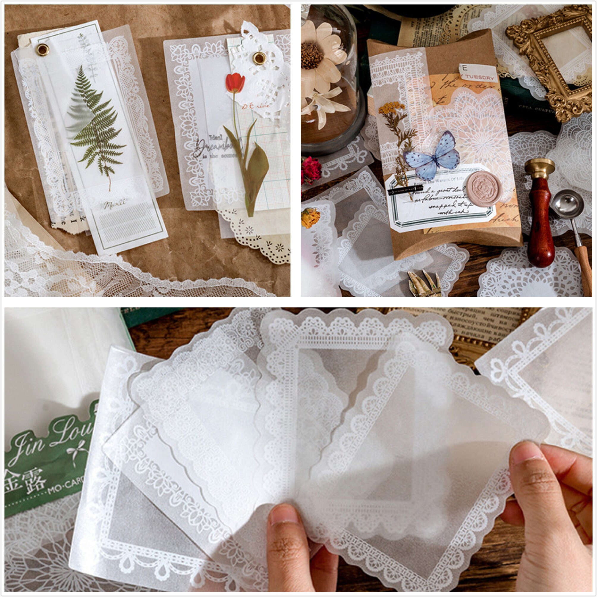 Semitransparent Lace Decorative Paper, Lace MG Tissue Paper, Scrapbook ...