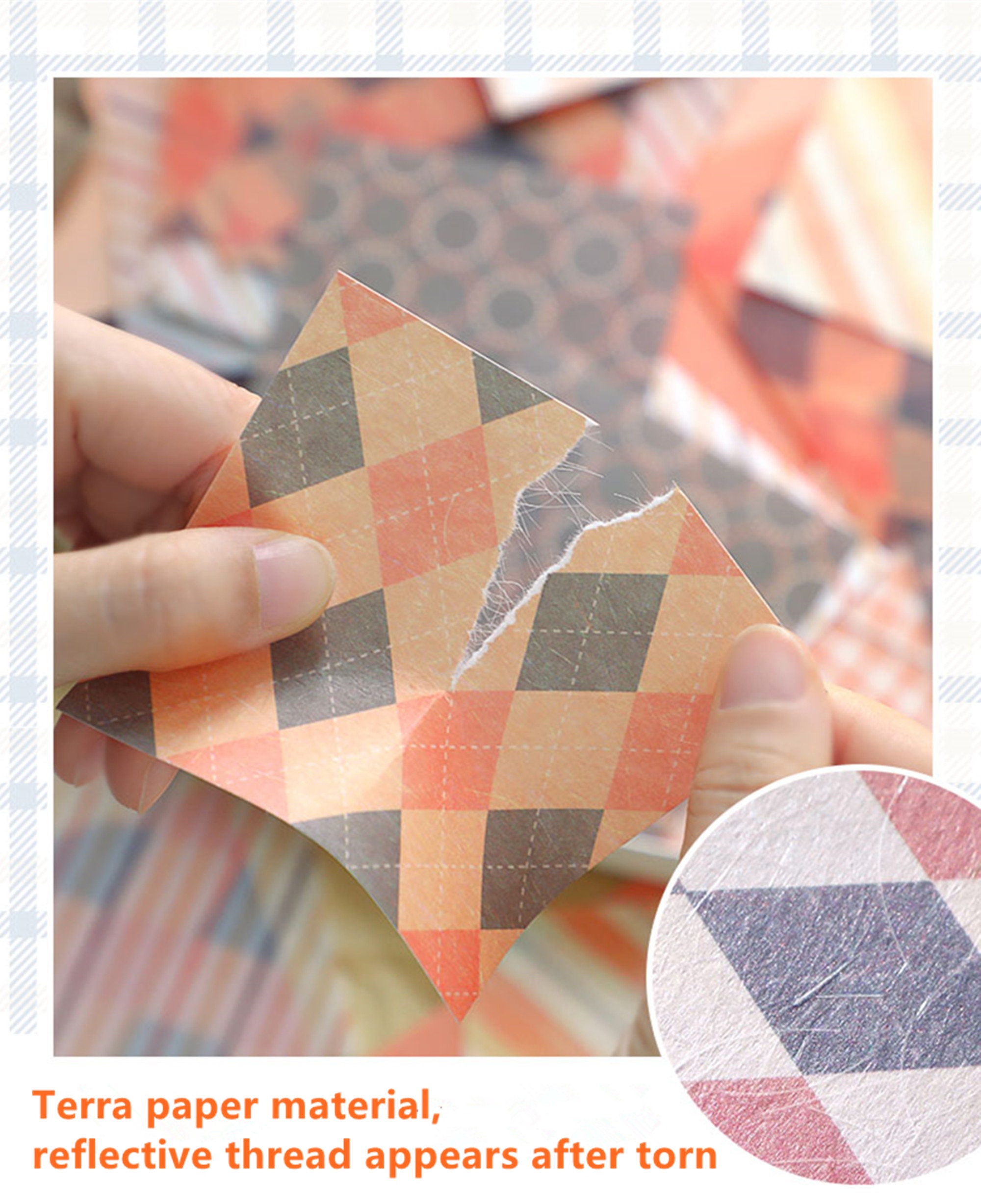 Retro Colorful Grid Note Paper, Vellum Paper, Terra Paper, Grid Deco ...
