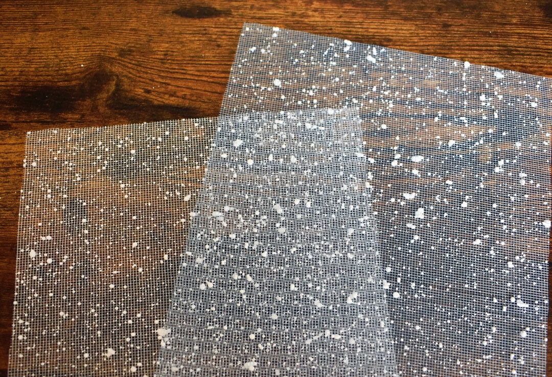 Large Size Snowball Deco Mesh for Junk Journal Collage Crafts Wreath ...