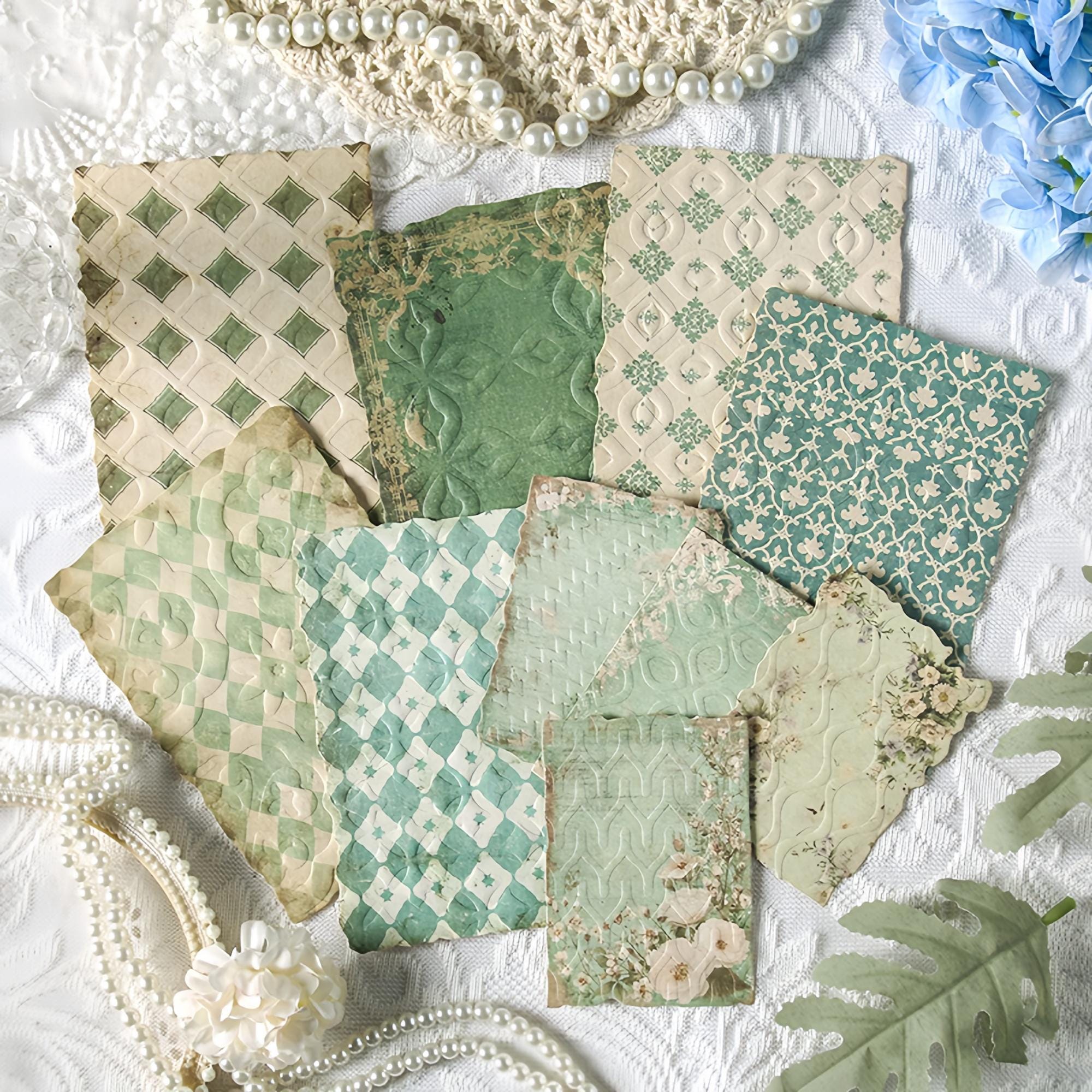 Embossed Vintage Pattern Thick Scrapbook Paper Ephemera Pack, Textured ...