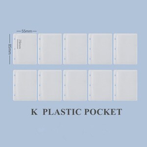 3 Holes Mini Binder Insert Paper, Inser Plastic Pocket, MINI Planner ...