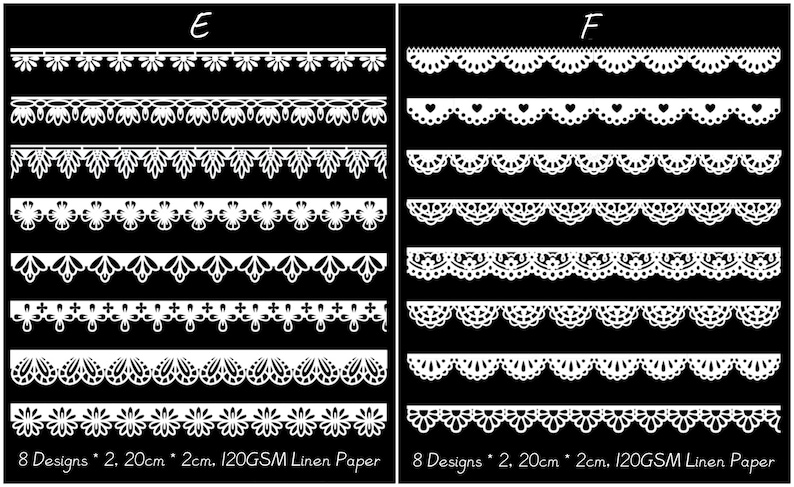 Assorted Lace Trimmed Decorative Paper Pack, Paper Lace for Junk ...
