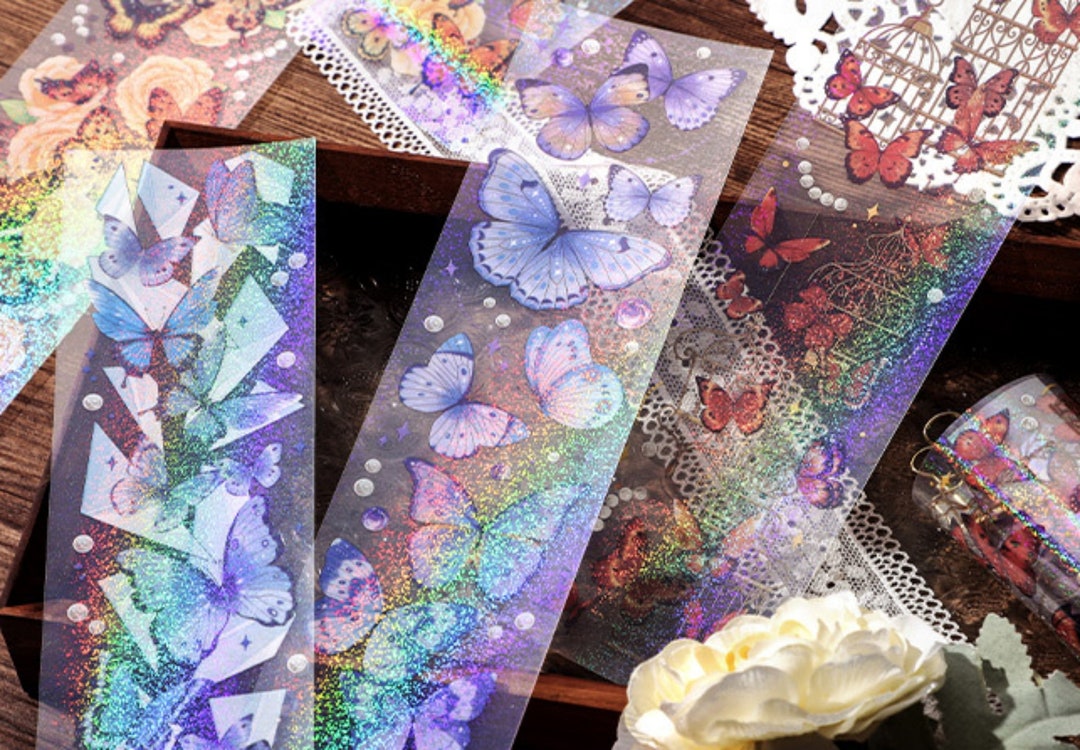 Butterfly PET Strips Stickers Sheets Kit Shining Butterfly - Etsy