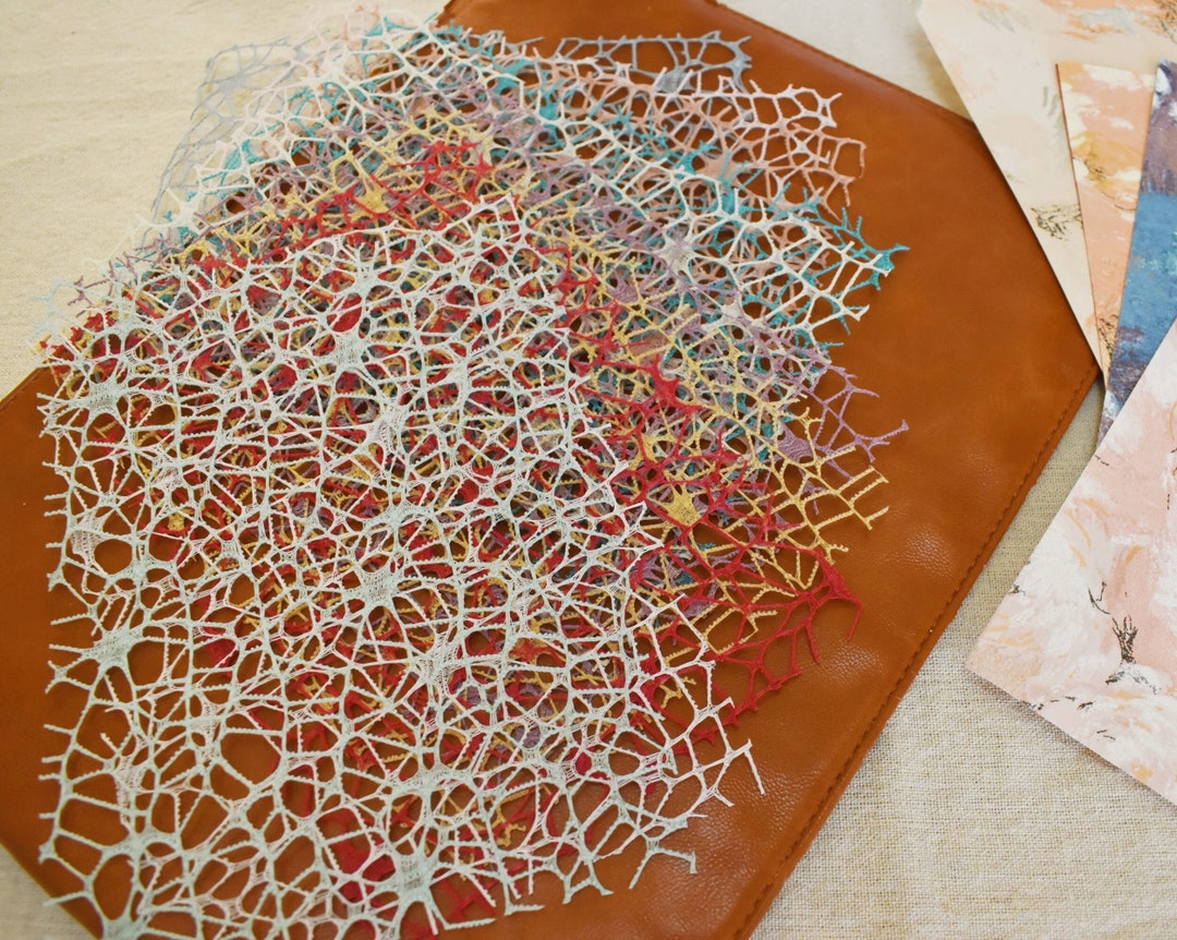 Multicolored Hollow Fishnet Decorative Mesh for Junk Journal Collage ...