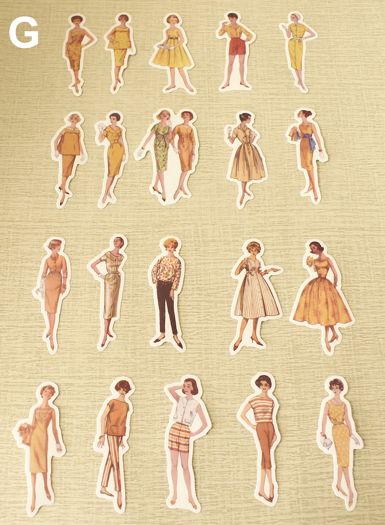 Vintage Fashion Show Stickers Pack Girl Lady Fashion 1950s - Etsy
