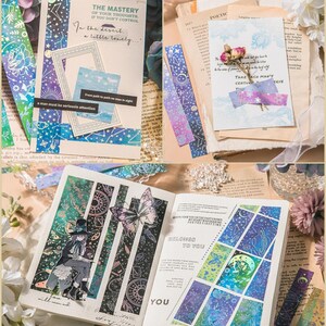 Stars Theme Strip Stickers Pack, Starry Night, Butterfly, Snowflakes ...