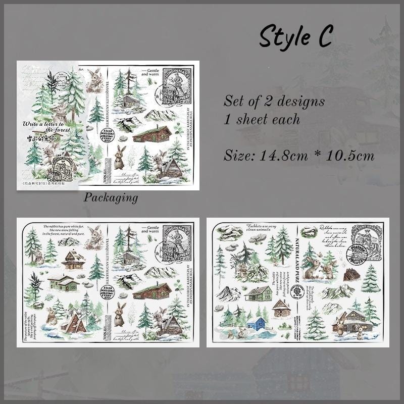 Forest Rub on Transfer Stickers | Nature Theme Stickers for Junk ...