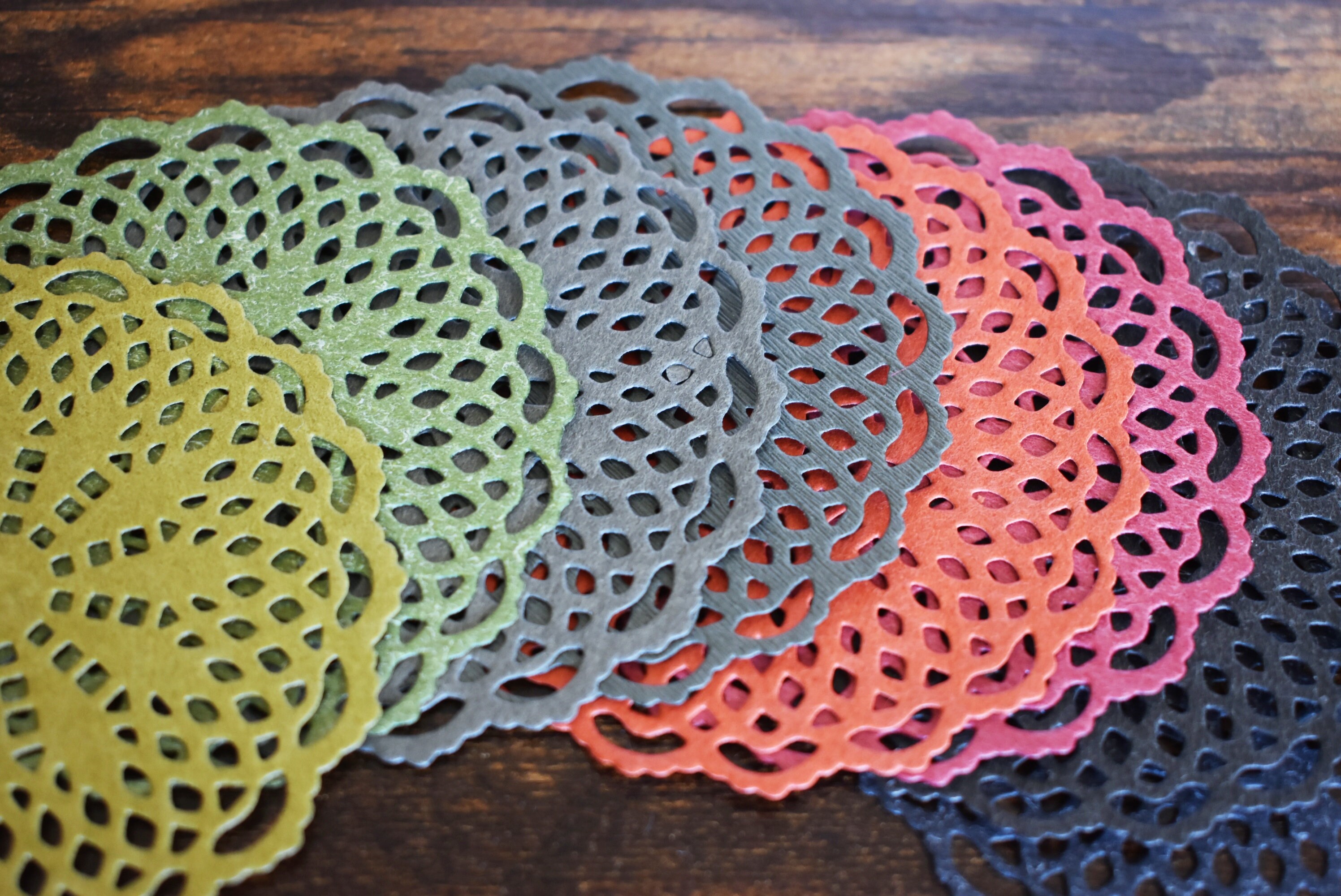 Die Cut Special Paper Doilies, Multi-colored Paper Lace Pad ...