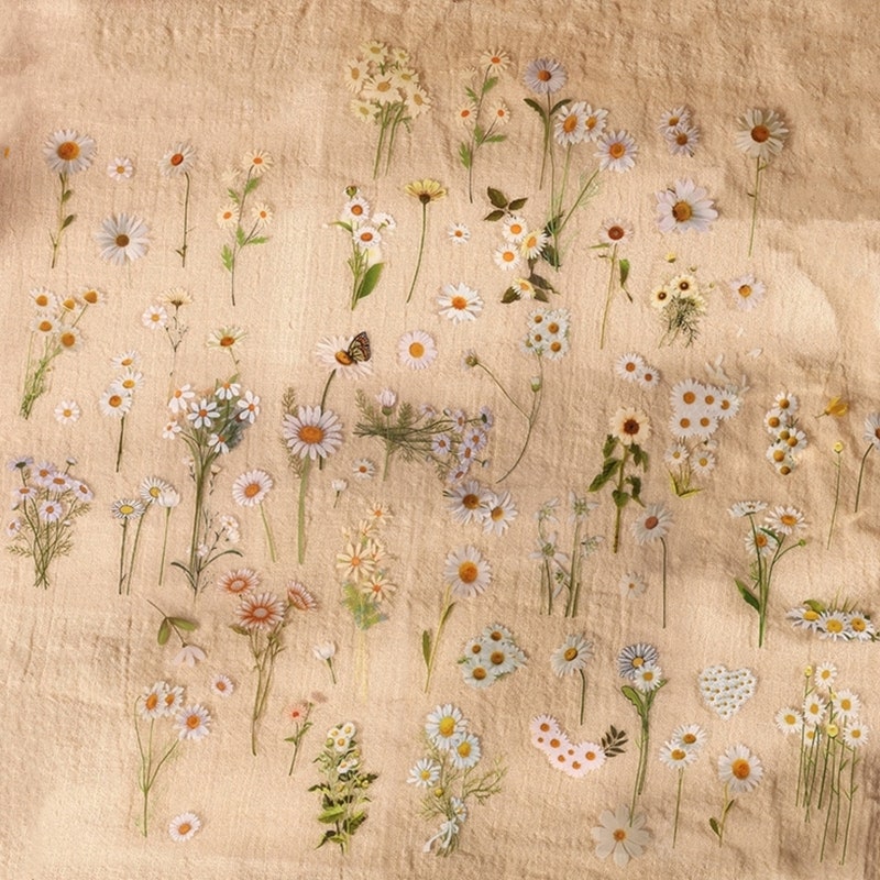 Natural Flowers Stickers - Etsy