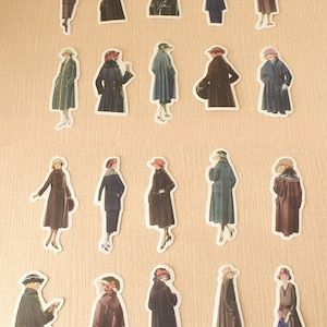 Vintage Fashion Show Stickers Pack, Girl Lady Fashion, 1950’s Fashion ...
