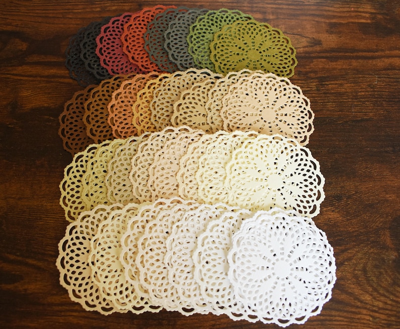 Die Cut Special Paper Doilies, Multi-colored Paper Lace Pad ...