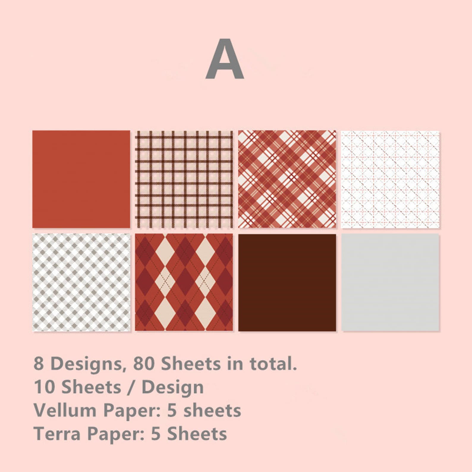 Retro Colorful Grid Note Paper, Vellum Paper, Terra Paper, Grid Deco ...