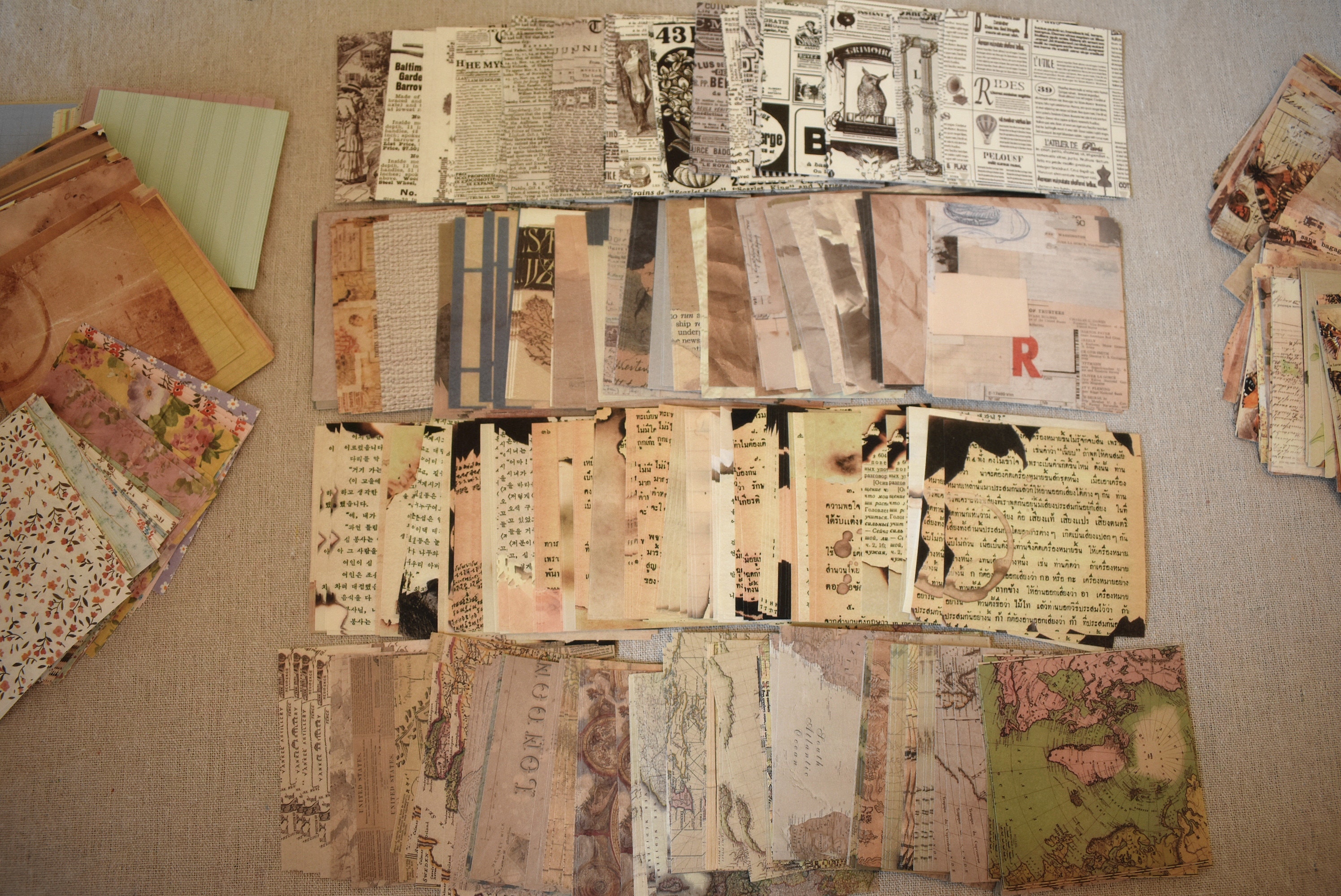 50/80 Sheets Decorative Paper Pack Scrapbook Paper Ephemera - Etsy