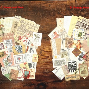30 Pcs Assorted Vintage Mixed Decorative Paper Bundle, Mixed Ephemera ...