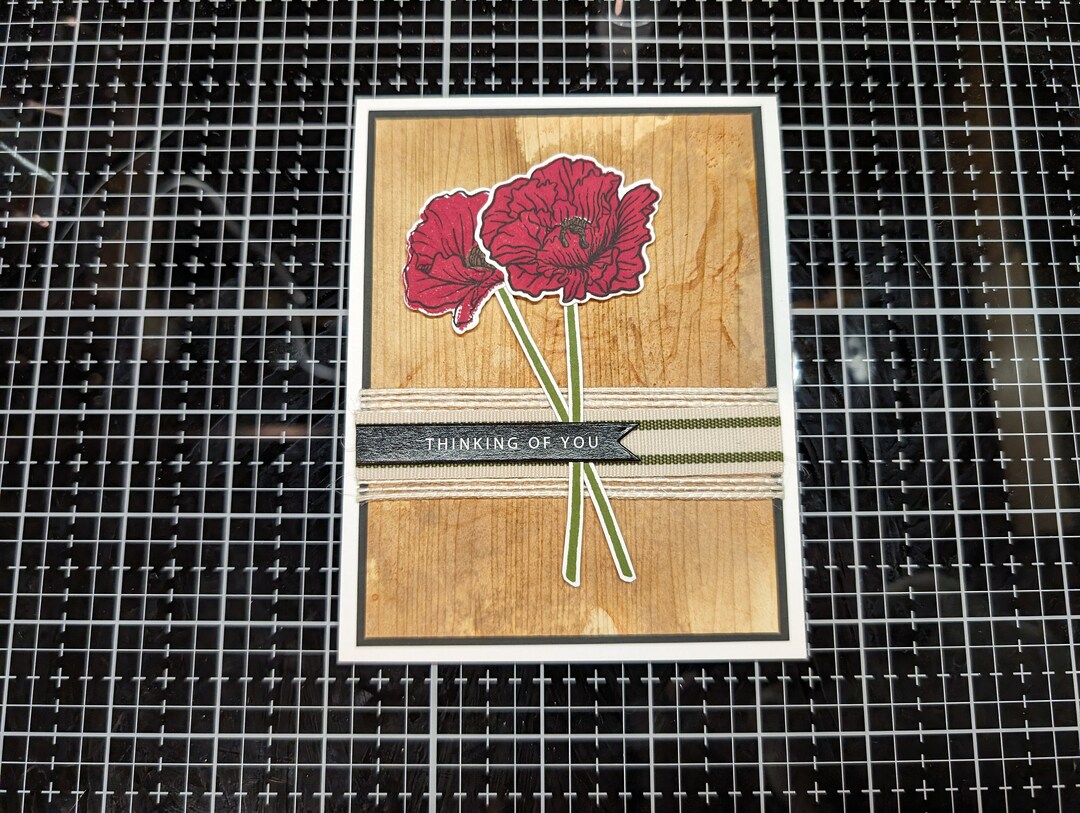 Red Poppy Sympathy Card - Etsy
