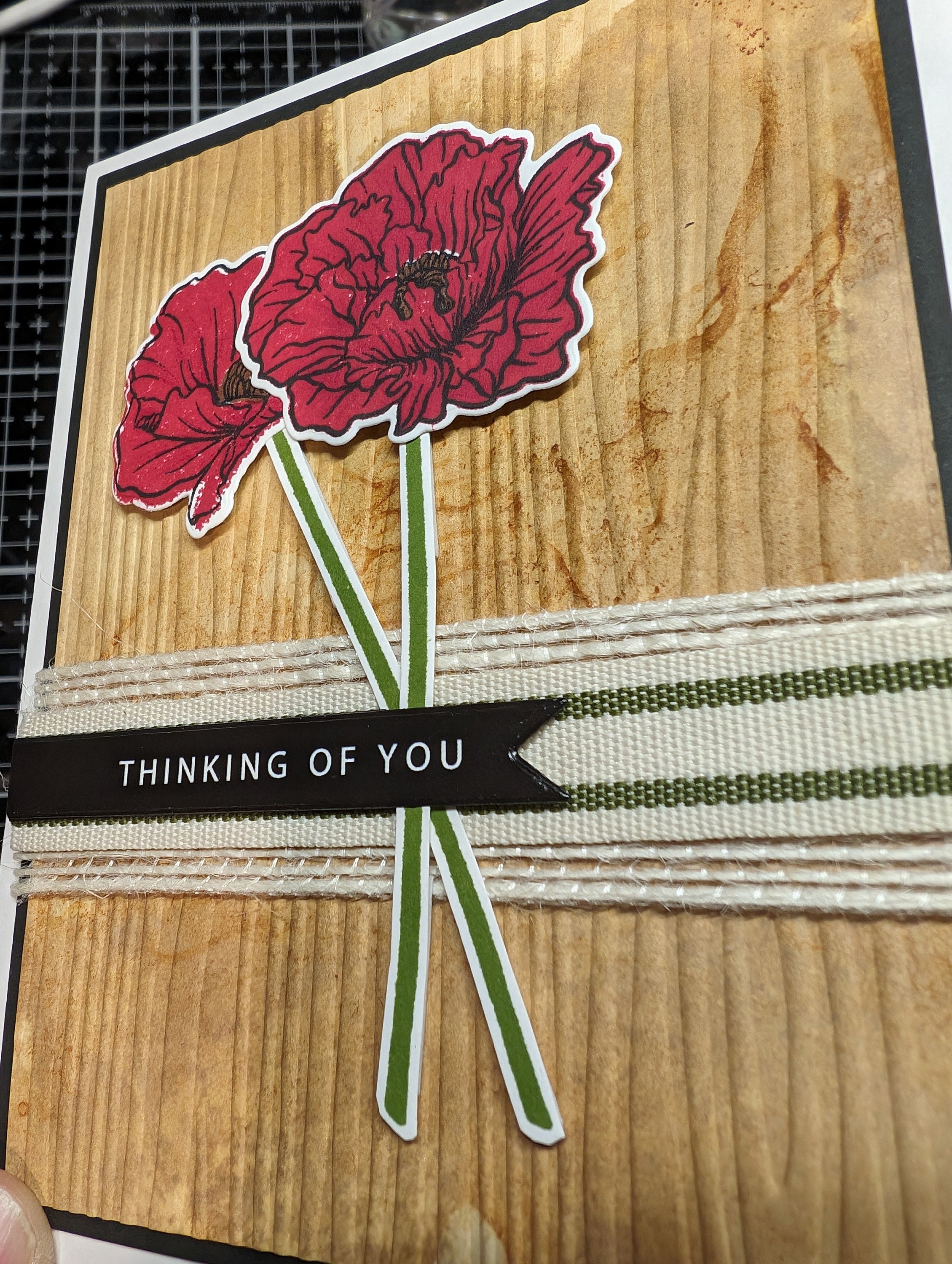 Red Poppy Sympathy Card - Etsy