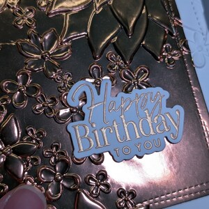 Rose Gold Flowers Card - Etsy