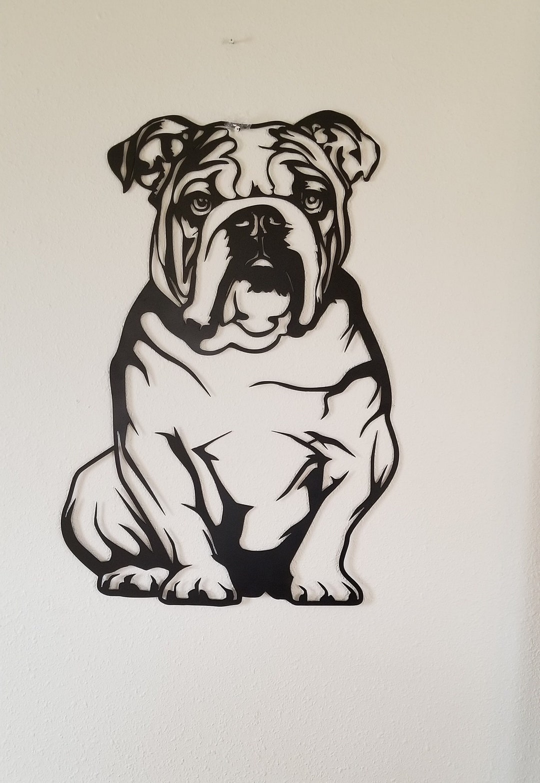 English Bulldog Metal Wall Hanging - Etsy