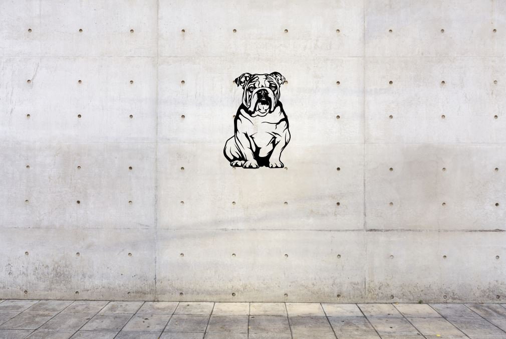 English Bulldog Metal Wall Hanging - Etsy