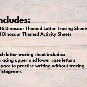 Dinosaur Preschool Learning Worksheets Alphabet ABC Letter | Etsy