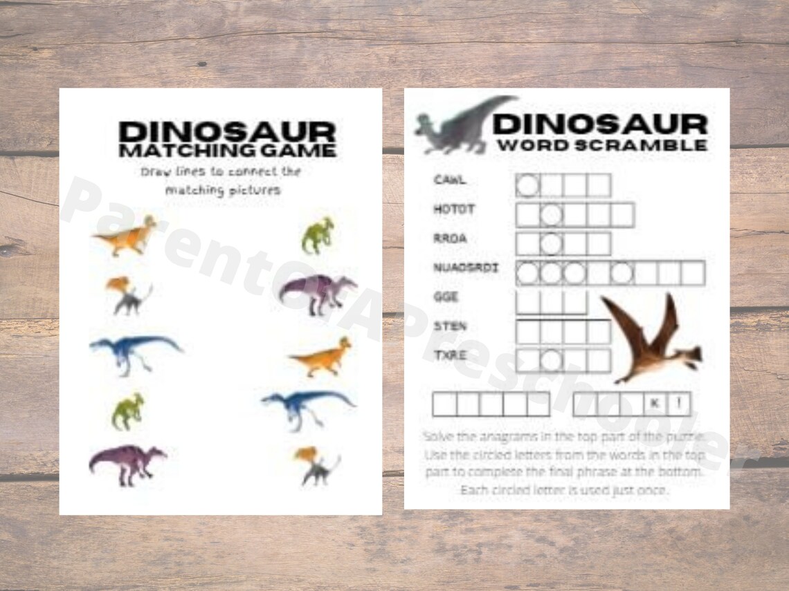 Dinosaur Preschool Learning Worksheets Alphabet ABC Letter | Etsy