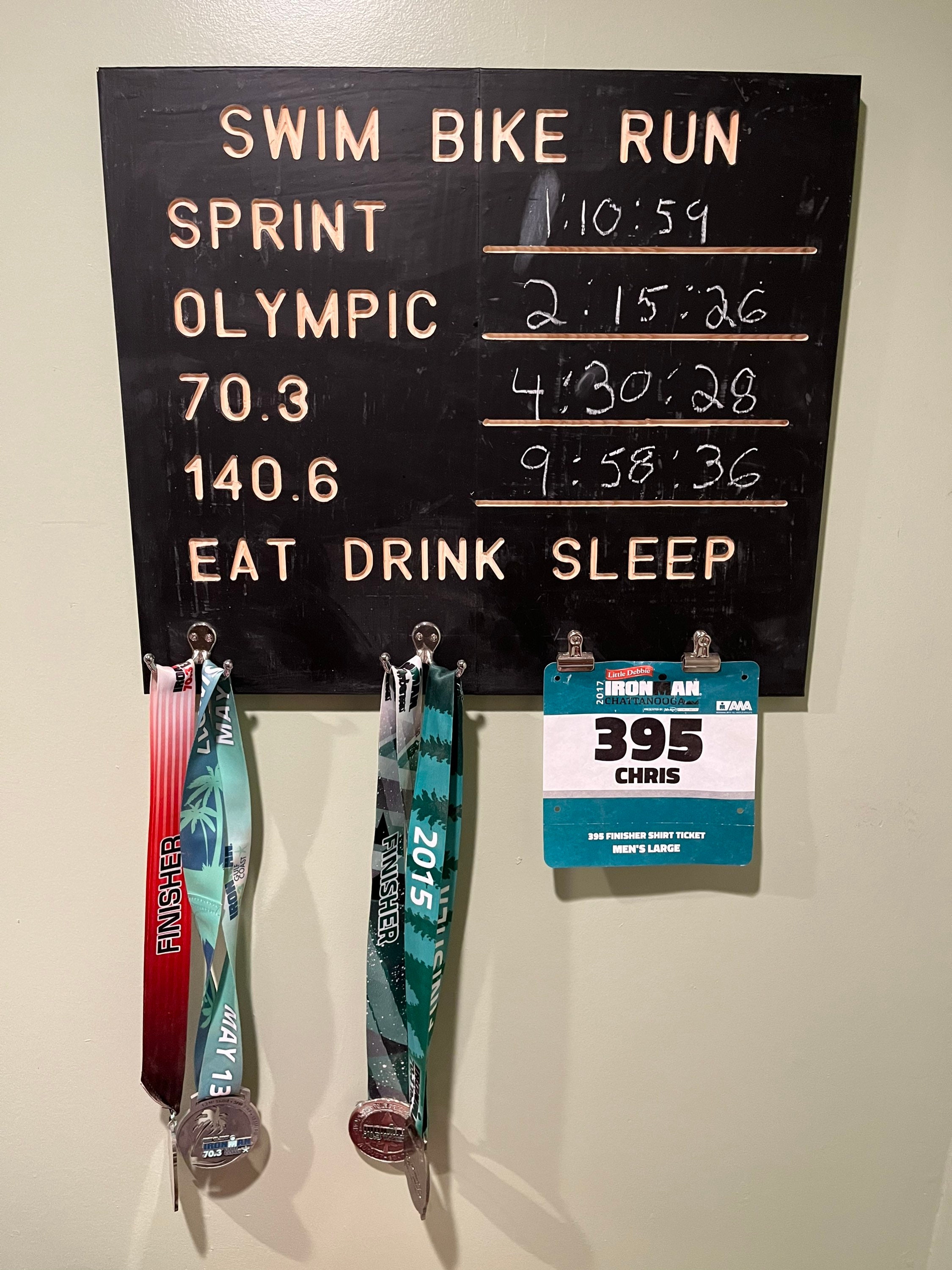 Triathlon Medal Board - Etsy