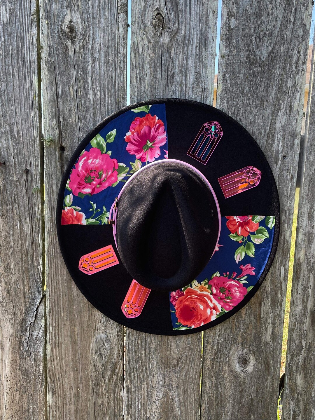 Southern Charm Stained Glass Hat, Wide Brim Hat, Fedora Hat, Stained ...