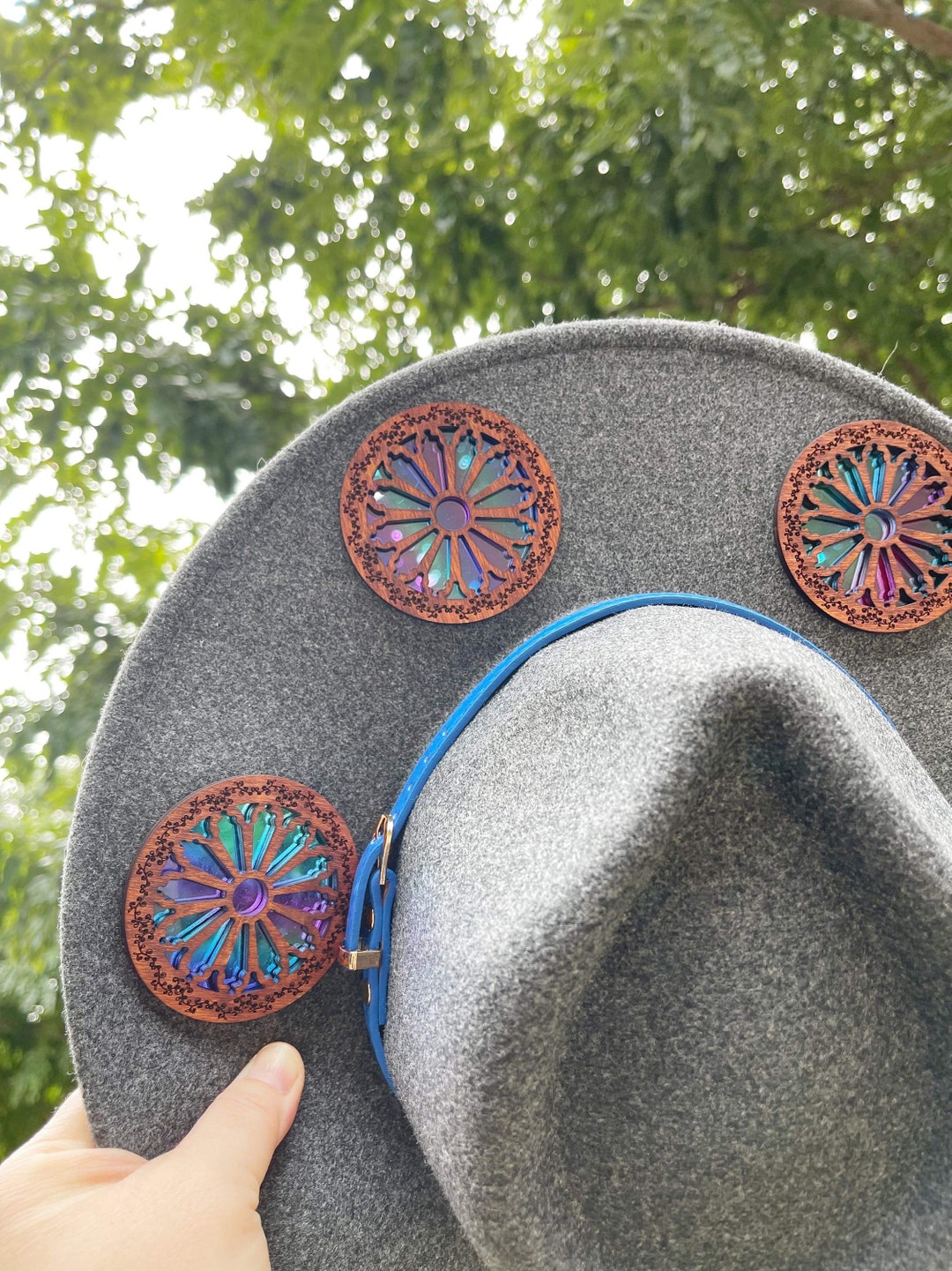 Stained Glass Hat, Wide Brim Hat, Fedora Hat, Panama Hat, Stained Glass ...