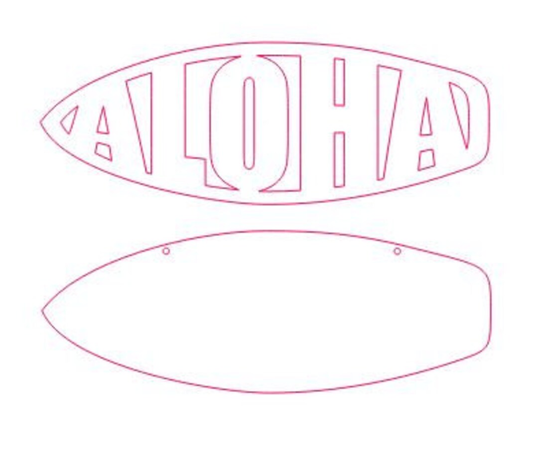 Aloha Surf Board Sign SVG Aloha Sign File Digital File Wall - Etsy