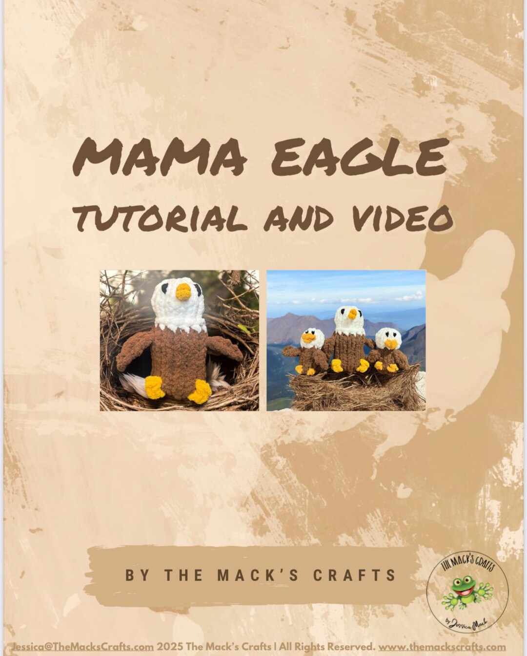 Chunky Knit Mama Eagle Tutorial | Finger Knitting Instructions | Video ...
